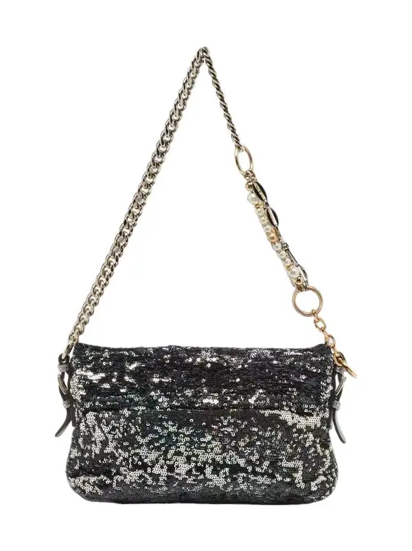 Dolce & Gabbana Miss Charles Sequin Shoulder Bag - Black