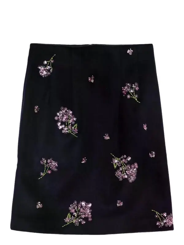 SHUSHU/TONG Sequin-embellished Short Straight Skirt - Blue