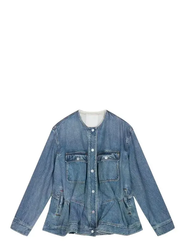 JNBY Drawstring Cargo-pocket Denim Jacket - Blue