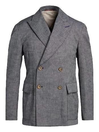 JACOB COHЁN Blazer Size Cotton, Hemp - Blue