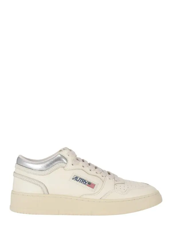 AUTRY Med Way Mid Wom Leat/crack - Silver/marsh