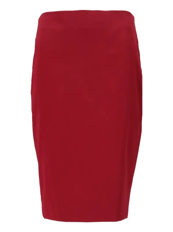 Saint Laurent Jupe Base Js28 Avec Zip Au Dos - Rouge