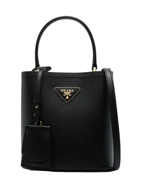 Prada Small Leather Bucket Bag - Nero