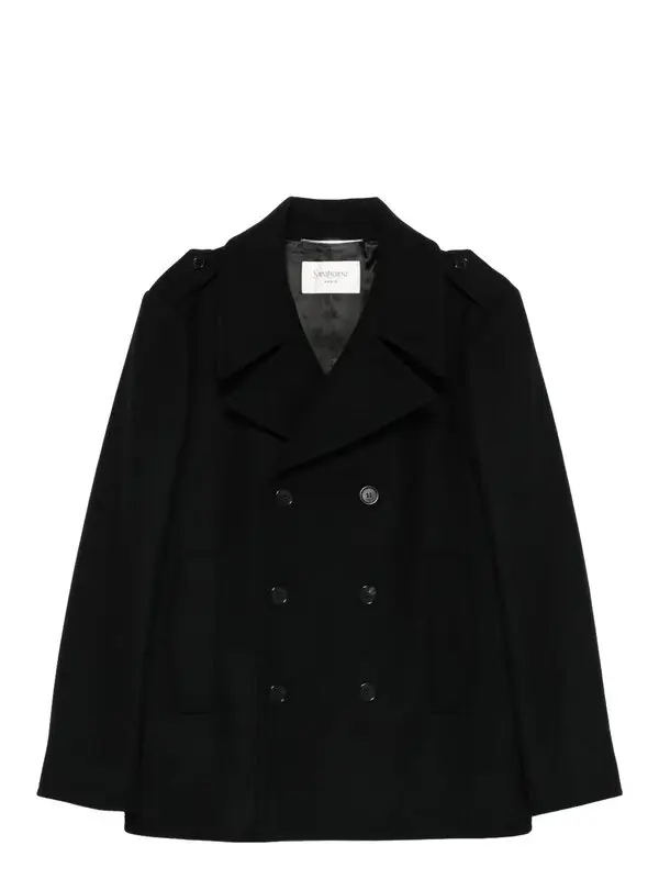 Saint Laurent Manteau M42 I Retouche Army Feu - Noir