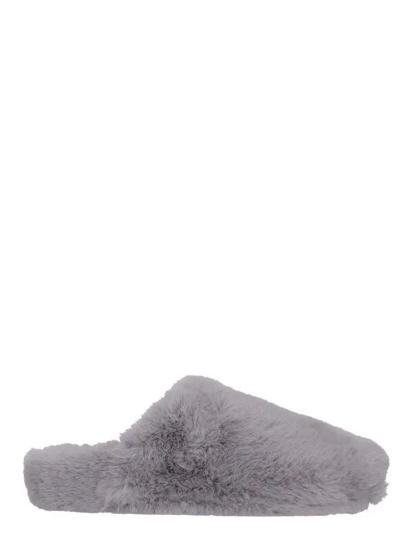 LA ROSE Furry Indoor Slippers - Grey