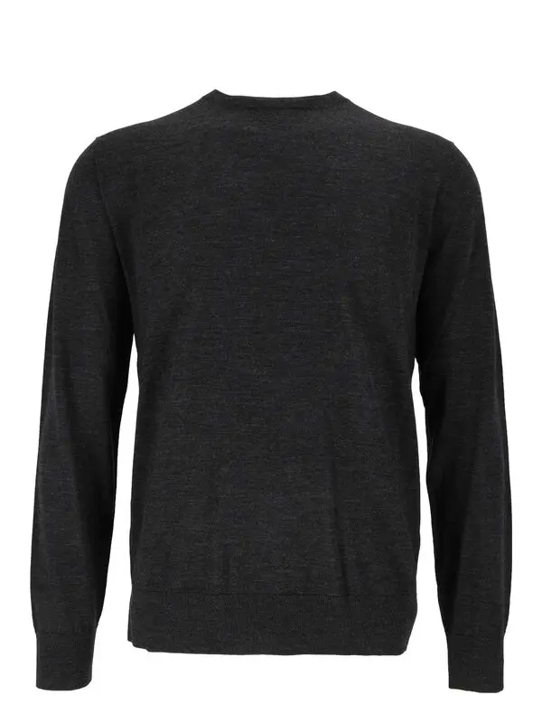 BALLANTYNE R Neck Pullover - Grey