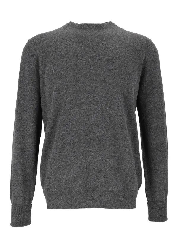 BALLANTYNE R Neck Pullover - Grey