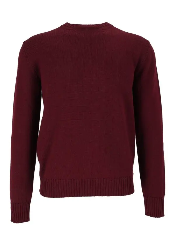 BALLANTYNE R Neck Pullover - Red
