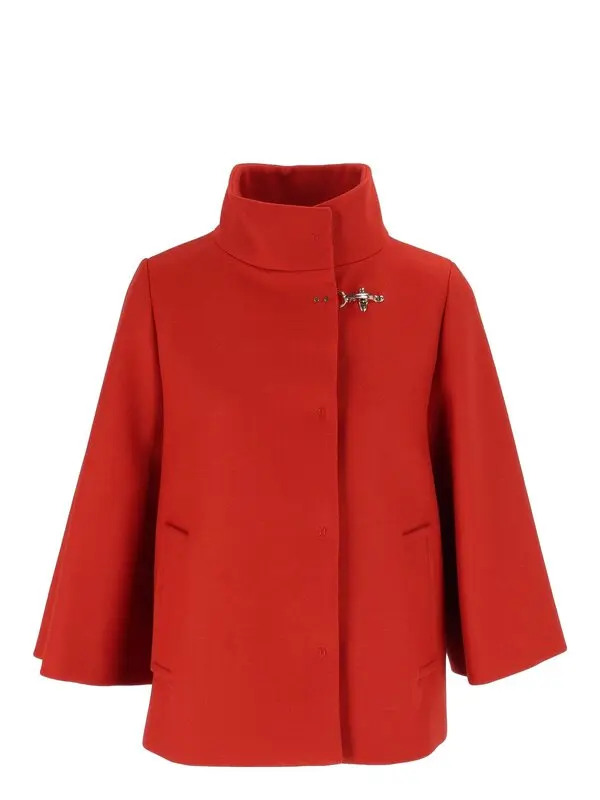 FAY Cappa Con Gancio Foderata - Red