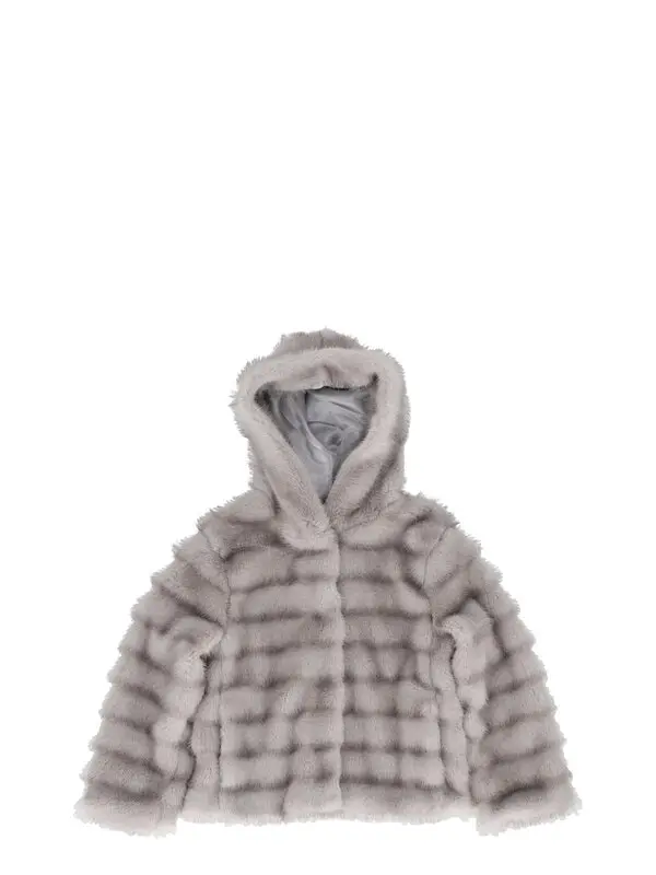 Monnalisa Pelliccia Hoodie Peluche - Grey