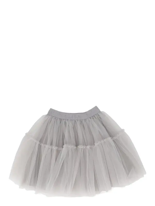 Monnalisa Gonna Tulle Mano Set - Grey