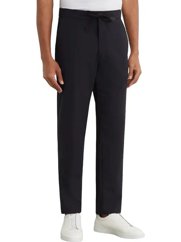 REISS Rider R-flex Technical Stretch Trousers - Navy
