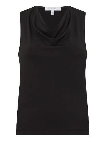 REALLY WILD CLOTHING Eton Cowl Neck Blouse - Black