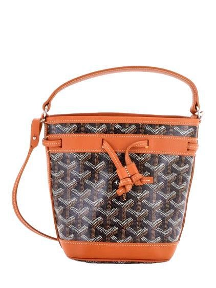 Goyard Petit Flot Bucket Bag Coated Canvas Mini - Brown