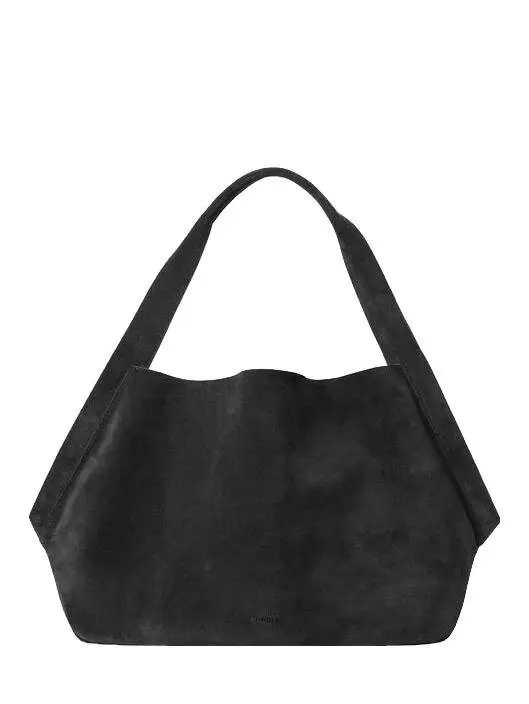 Shinola Derby Suede Shoulder Bag - Black