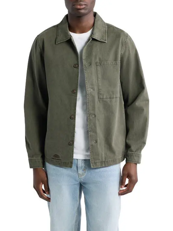 RHYTHM Field Guide Long Sleeve Button-up Shirt - Stone