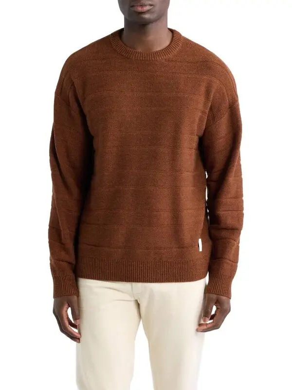 RHYTHM Jackson Crewneck Sweater - Chestnut