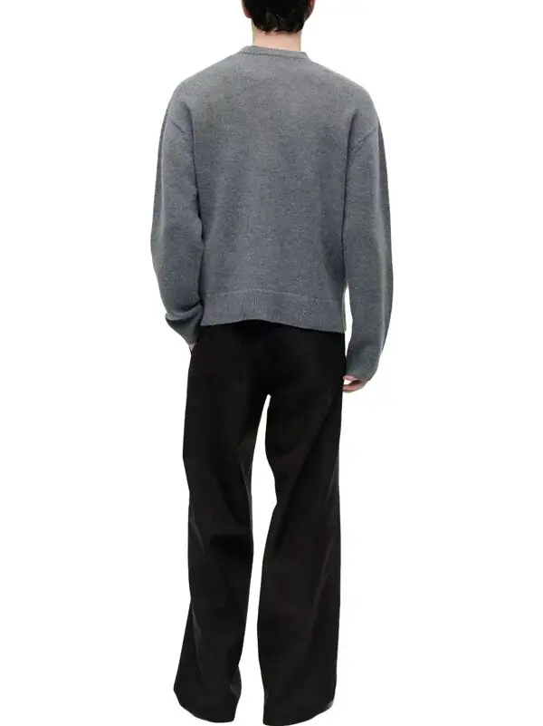 BERNER KUHL Boiled-knit Crew-neck Sweater - Grey