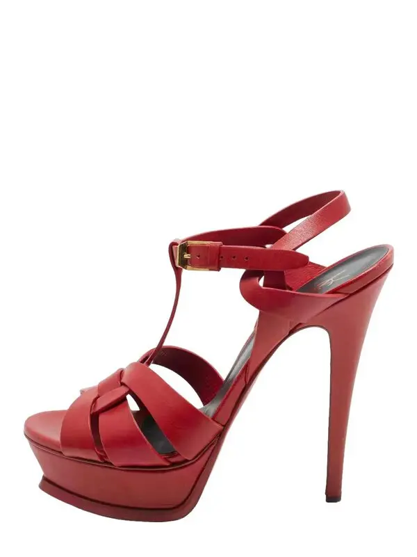 Saint Laurent Tribute Platform Sandals - Red