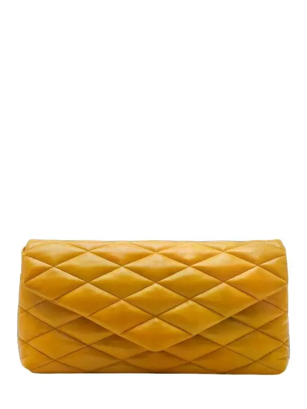 Saint Laurent Sade Quilted Clutch Bag - Yellow