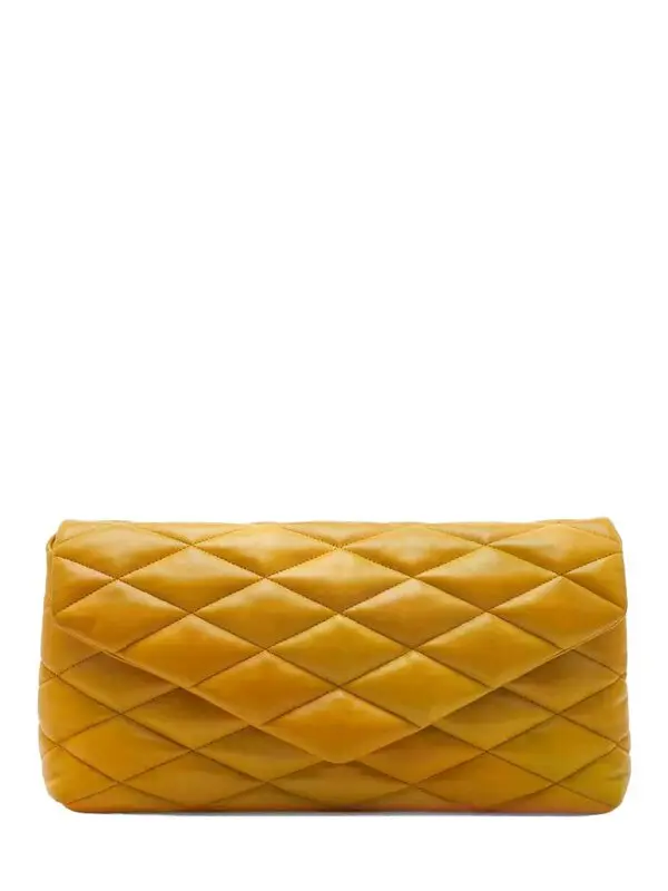 Saint Laurent Sade Quilted Clutch Bag - Yellow