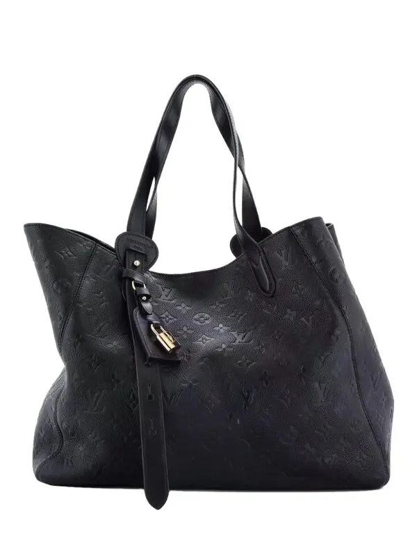 LOUIS VUITTON All In One Tote Monogram Empreinte Leather Mm Shoulder Bag - Black
