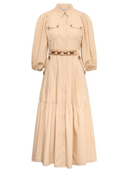 MAISON COMMON Belted Dress In Safari Style - Sand