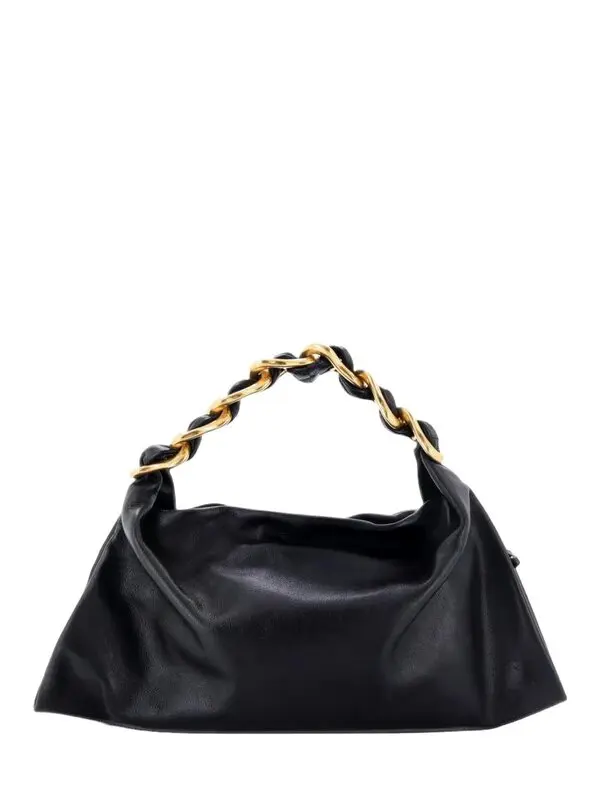 Burberry Swan Leather Small Hobo Bag - Black