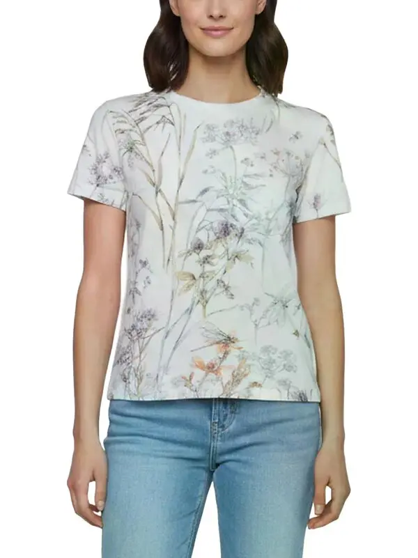 Dior Floral-print Crewneck T-shirt - White