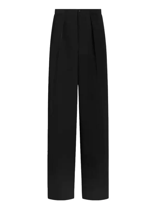 Dolce & Gabbana Wool Gabardine Trousers - Black