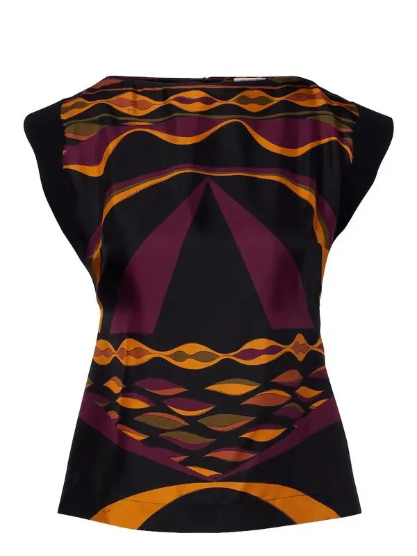 Emilio Pucci Dune Silk Twill Top - Multicoloured