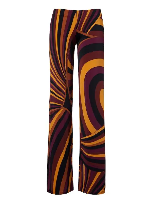 Emilio Pucci Iride Satin Jersey Wide-leg Pants - Multicoloured