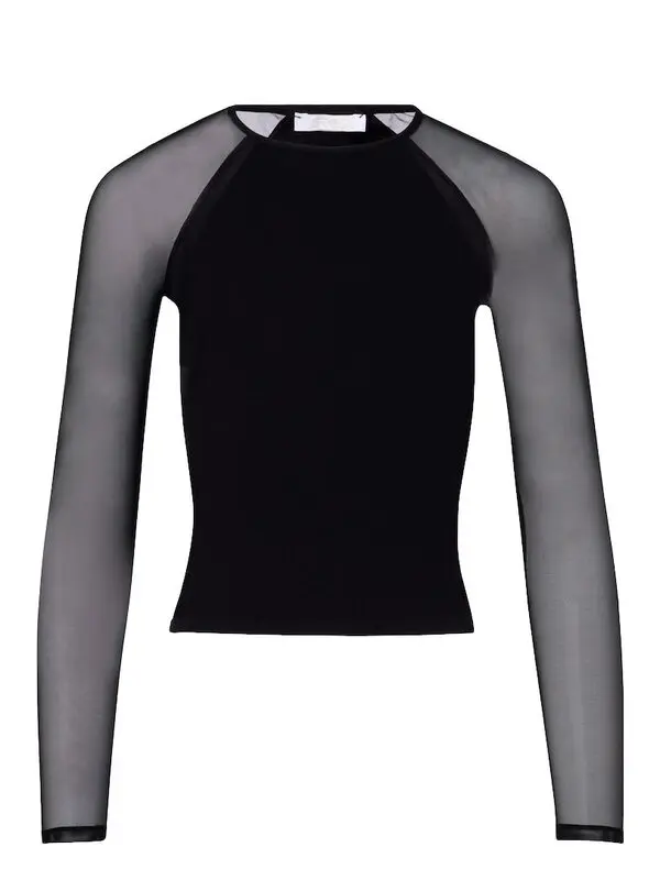 ERES Marita Tulle-trimmed T-shirt - Black