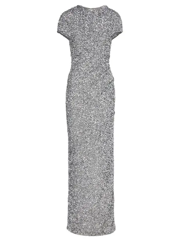 Rachel Gilbert Zayn Embellished Gown - Silver