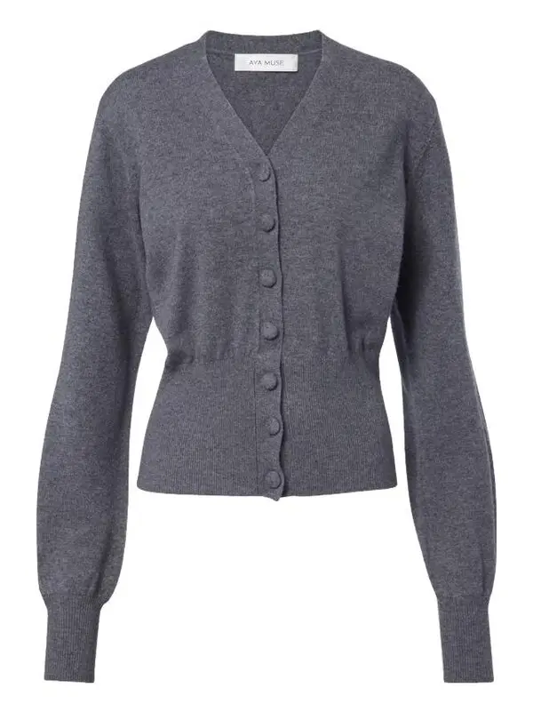 AYA MUSE Costa Wool And Cashmere-blend Cardigan - Grey