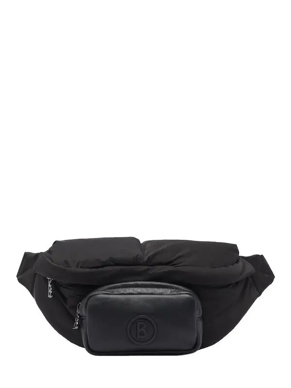 Bogner Runa Leather-trimmed Belt Bag - Black