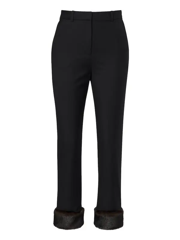 Loulou De Saison Haden Cropped Virgin Wool Slim Pants - Black