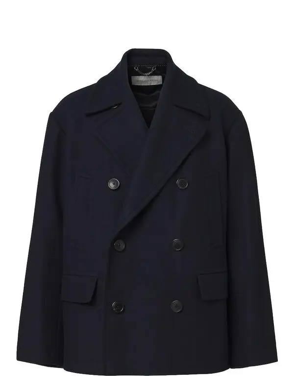 Dries Van Noten Double-breasted Wool-blend Jacket - Blue