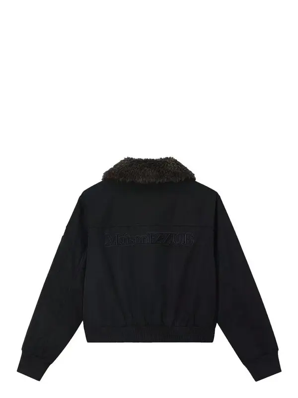 Izzue Faux-fur Collar Jacket - Black