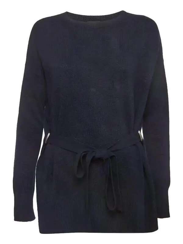Theory Karenia Self-tie Belt Sweater - Blue