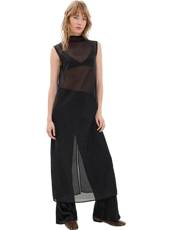 VRG GRL Serena Sheer Maxi Dress - Black