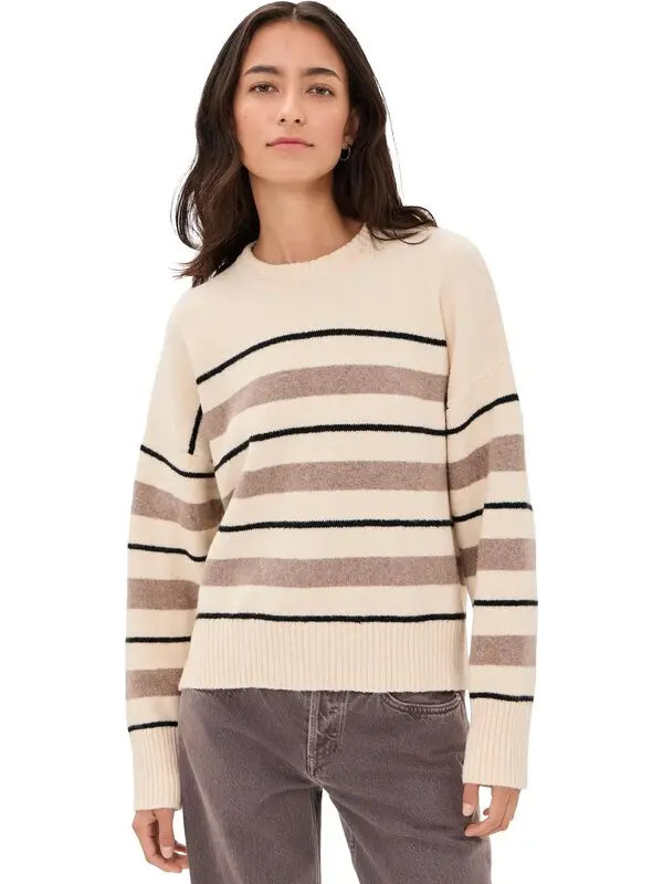 Z Supply Cirrus Stripe Sweater - Chalk