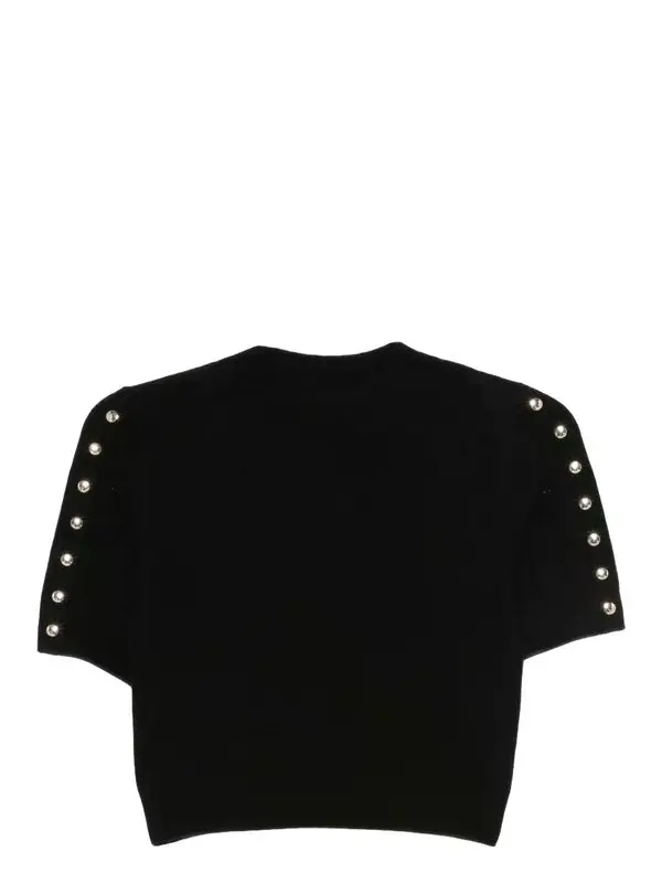 Sandro Button-embellished Crop Top - Black