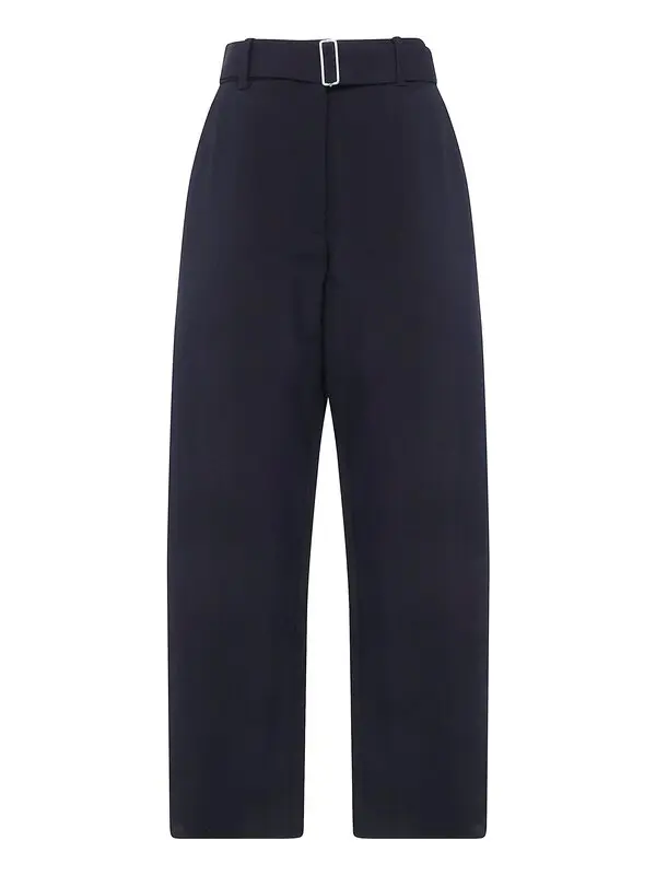 Studio Nicholson Pants Belted Round Leg Pant - Black