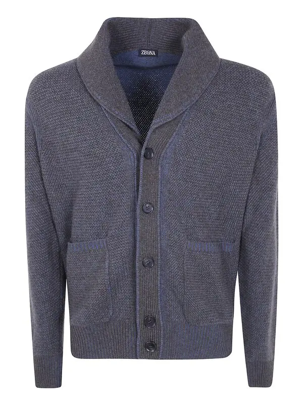 Zegna Polo Neck Sweater "z Lux Leisurewear - Gray