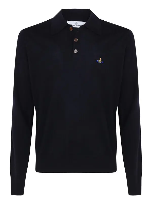 VIVIENNE WESTWOOD Long-sleeve Polo "mark - Black