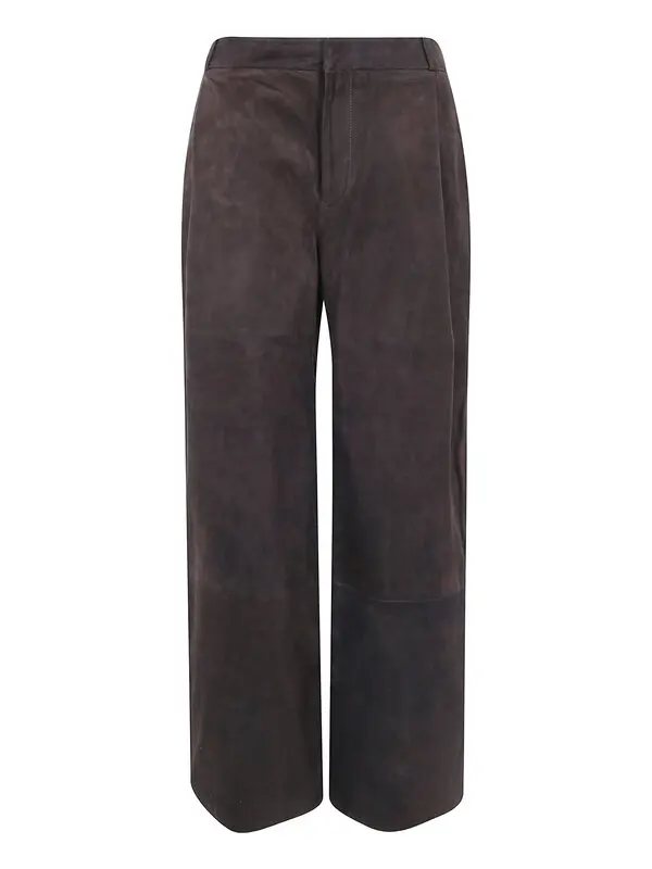 THE JACKIE LEATHERS Pants Suede "promise - Brown