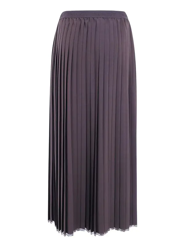 TWINSET Pleated Long Skirt - Brown