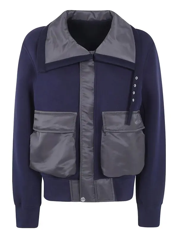 Sacai Sweat Jacket "sponge Sweat Blouson - Blue