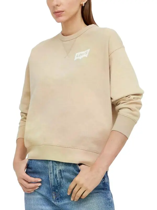 LEVI'S Crew-neck Logo-print Sweatshirt - Neutrals